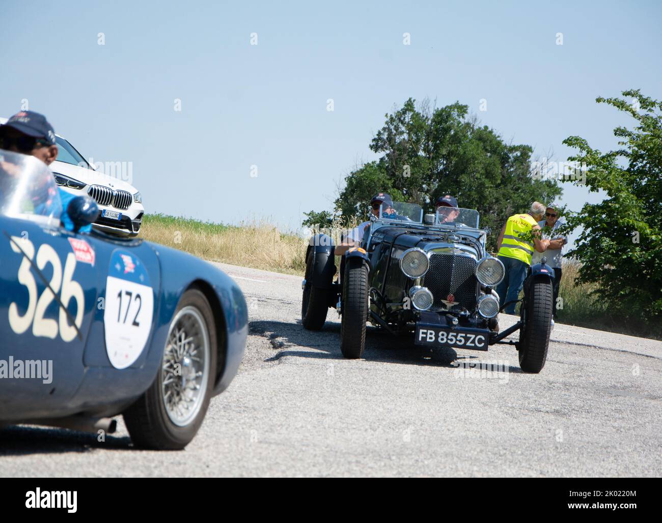URBINO - ITALY - JUN 16 - 2022 : ASTON MARTIN LE MANS 1933on an old ...