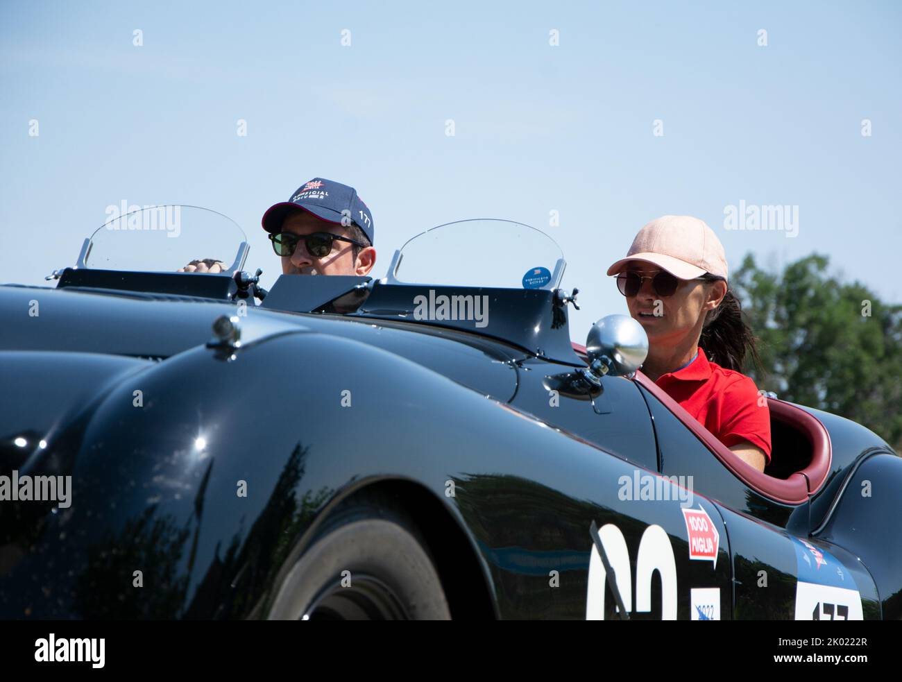 URBINO - ITALY - JUN 16 - 2022 : JAGUAR XK120 OTS ROADSTER 1950 on an ...