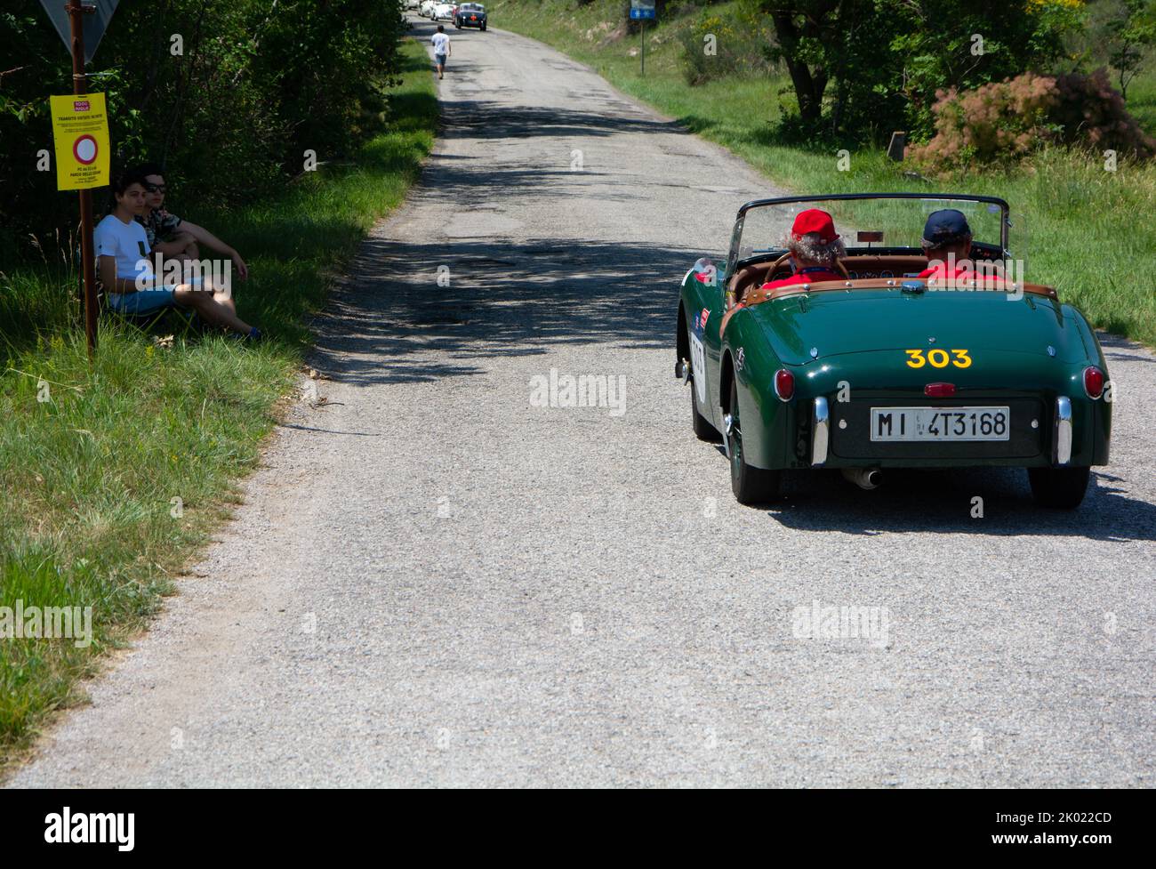 URBINO - ITALY - JUN 16 - 2022 : TRIUMPH TR2 SPORTS 1954 on an old ...