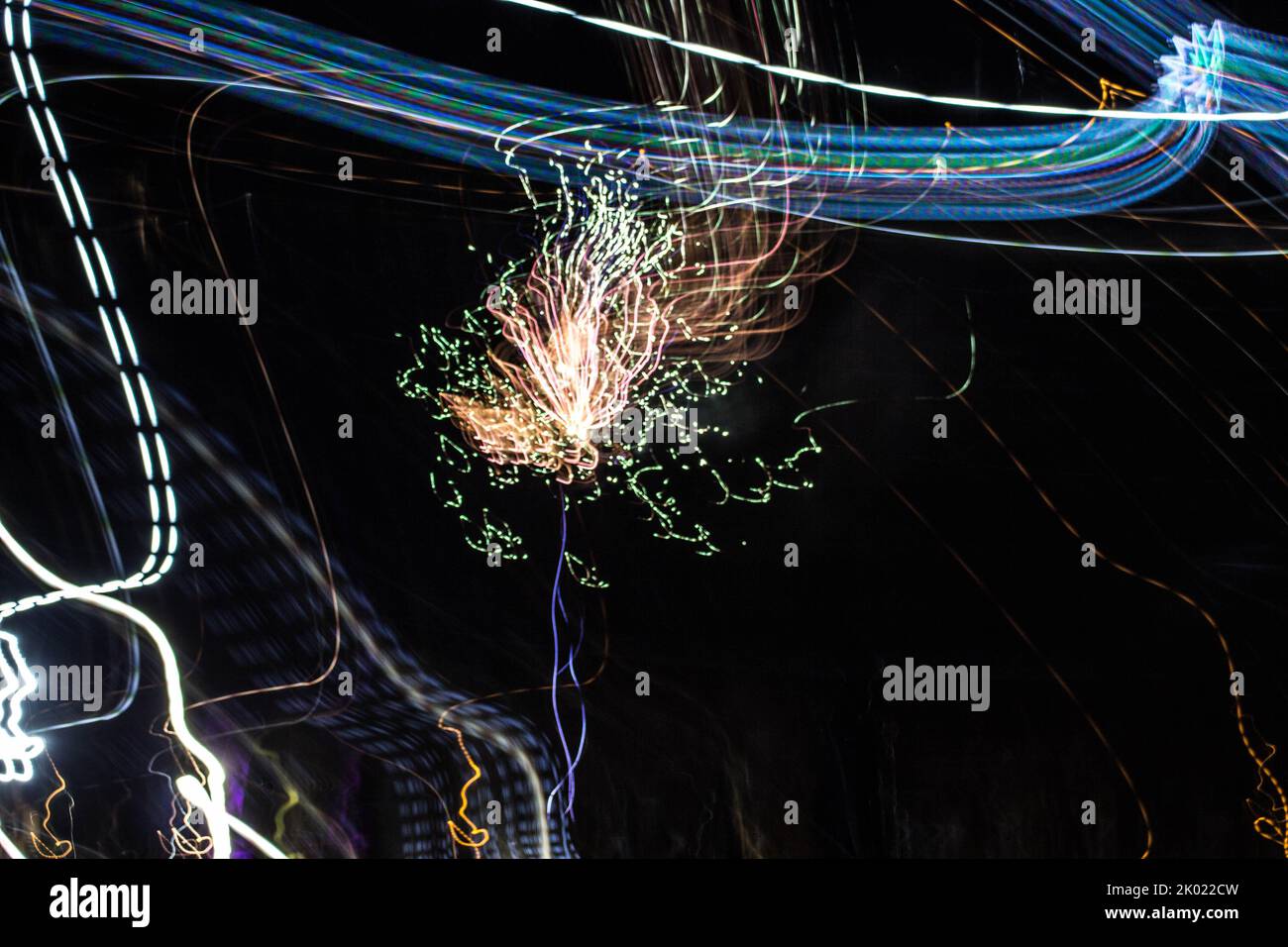 illustraion of the light at night, moves the light Stock Photo - Alamy