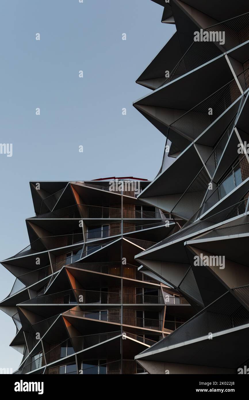 Copenhagen, Denmark. August 13, 2022. Close up of the architecture of ...