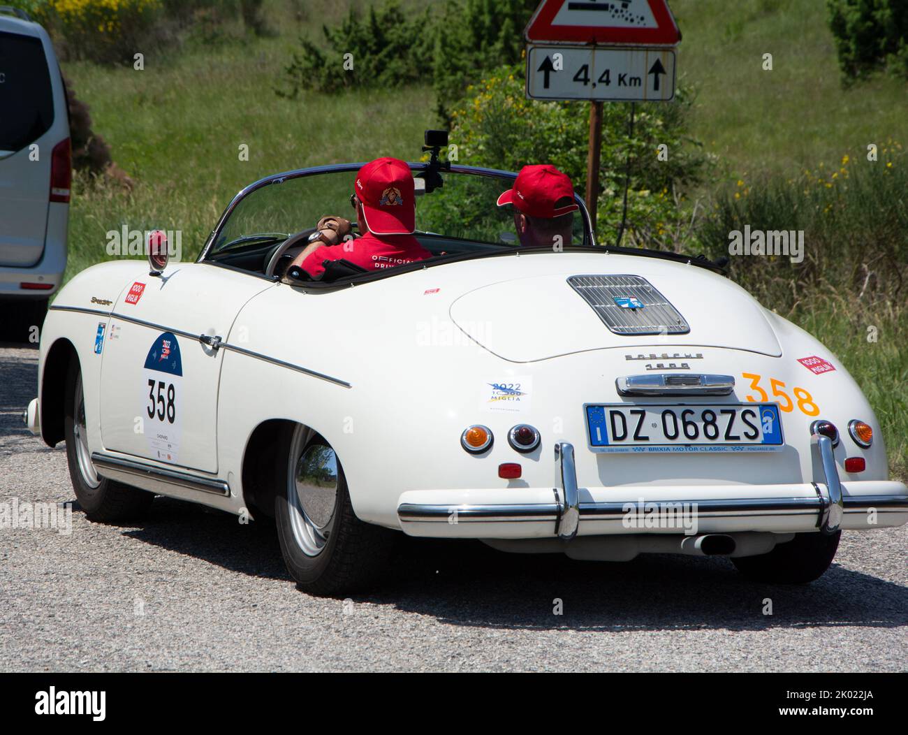 URBINO - ITALY - JUN 16 - 2022 : PORSCHE 356 1500 SPEEDSTER 1955 on an ...