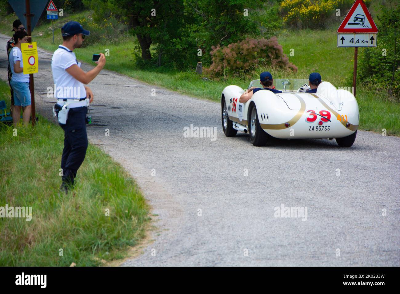 URBINO - ITALY - JUN 16 - 2022 : MASERATI 200 SI 1956 on an old racing ...