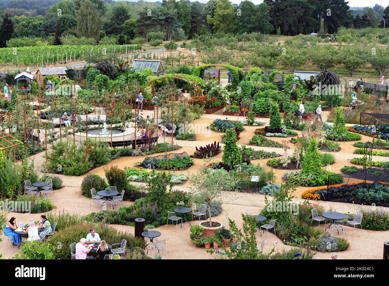 The recently developed Hilltop site at RHS gardens at Wisley Surrey ...