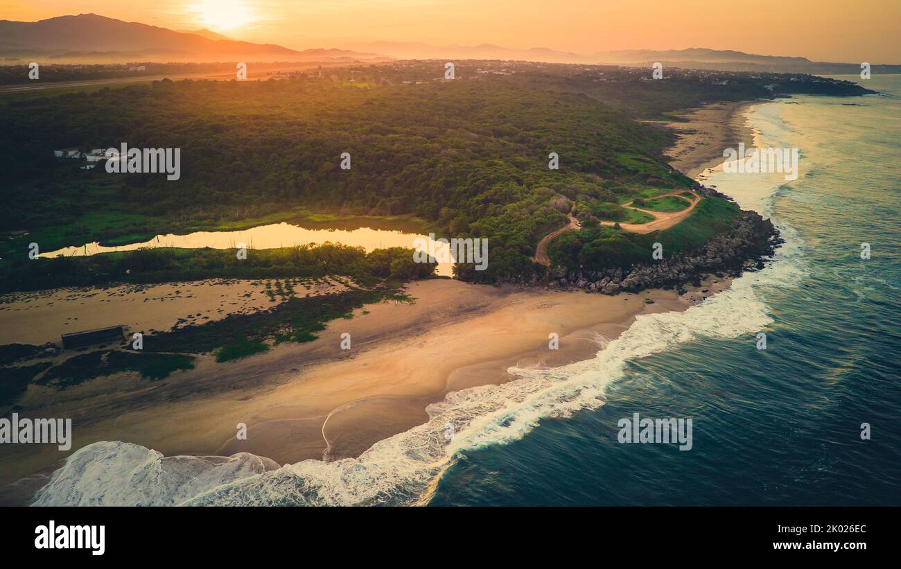 Puerto escondido Oaxaca mexico pacífic coast aerial drone photography ...