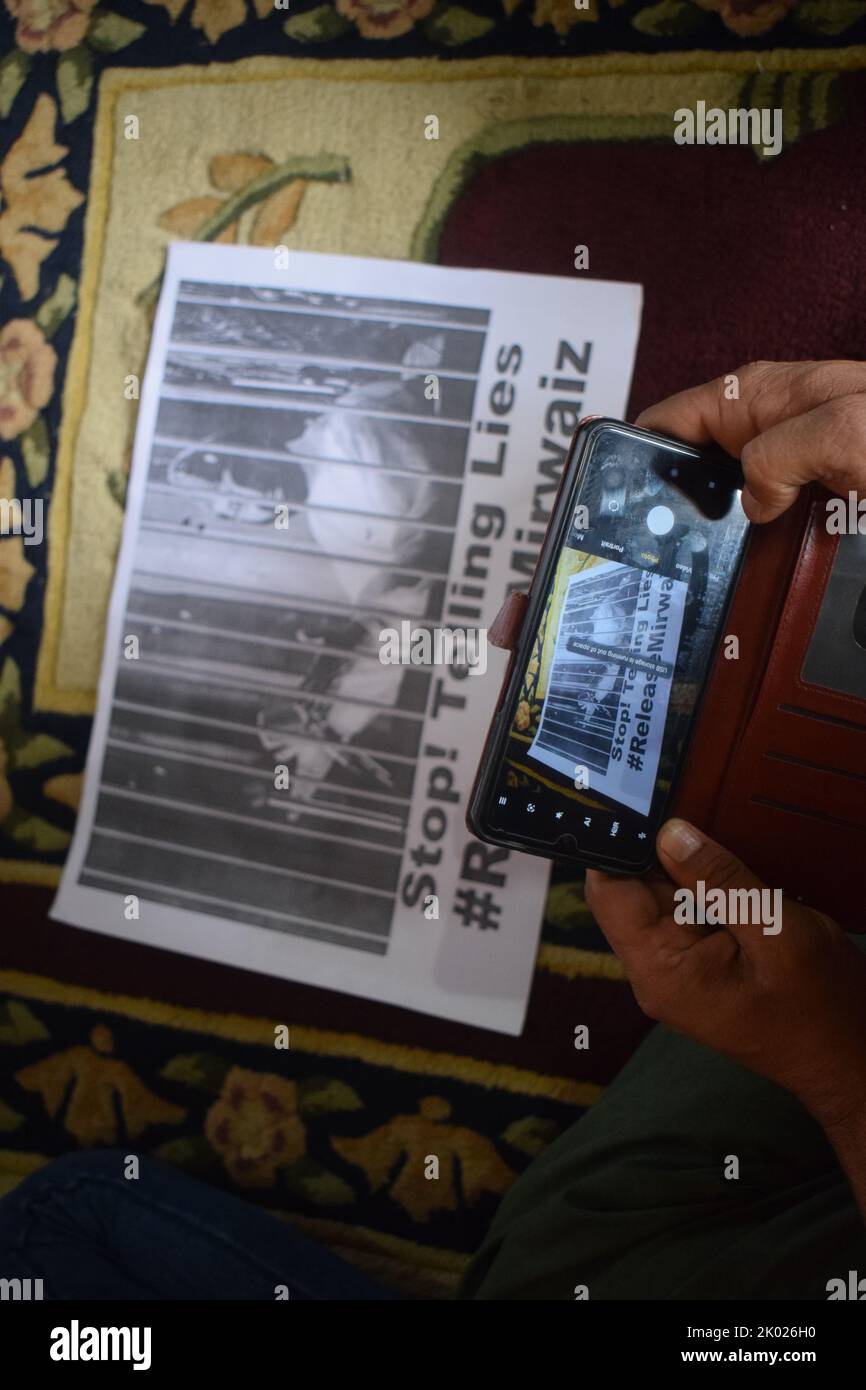 kashmiri Muslims show ply card quoted with " Stop Telling Lies Release ...