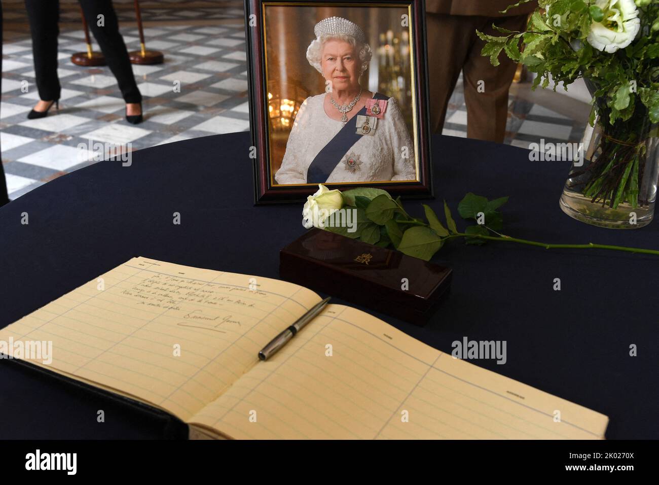 Paris, France, 09/09/2022, Le president de la Republique française se ...
