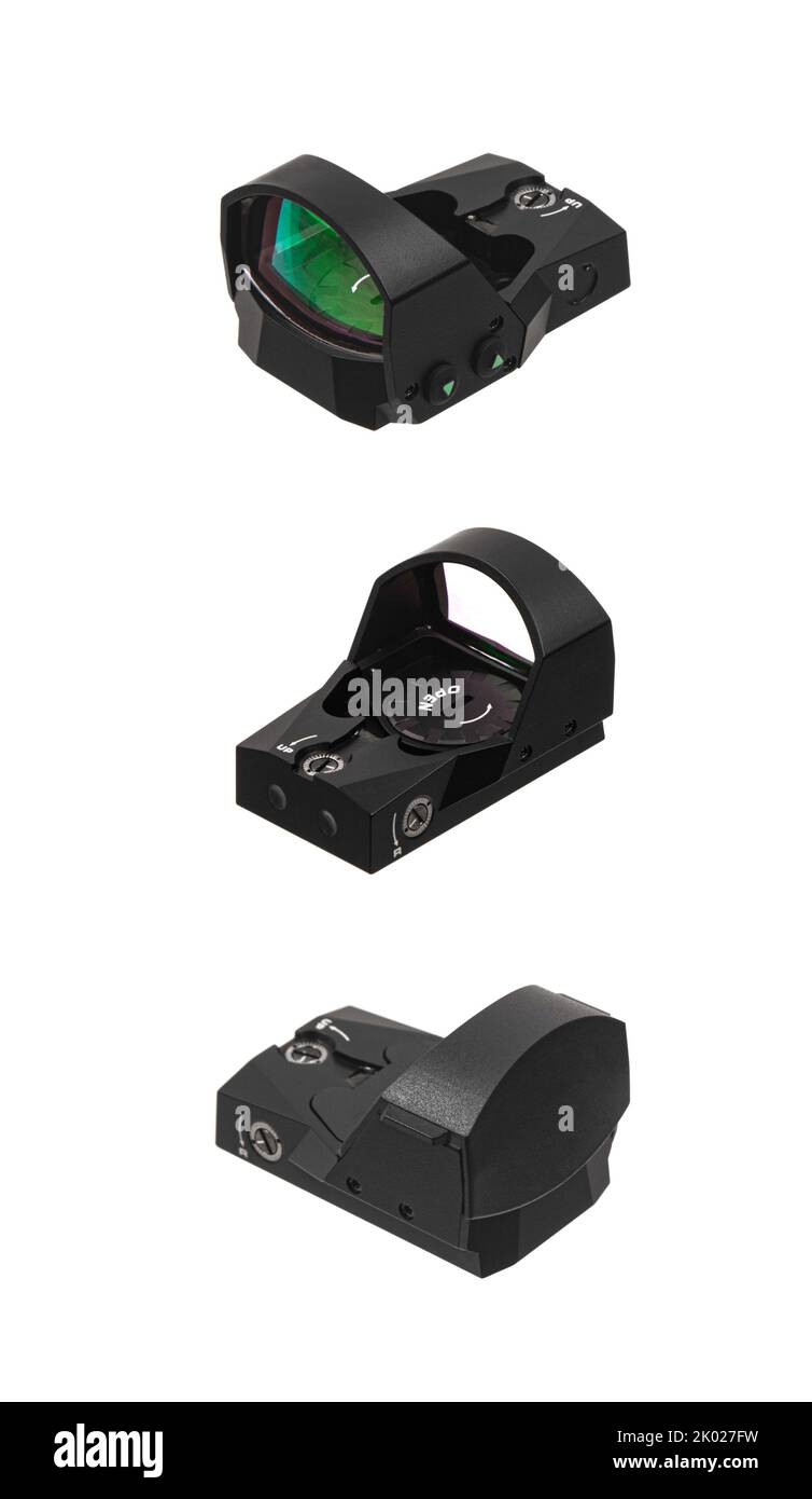 Modern optical collimator sight. Aiming device for shooting at short ...