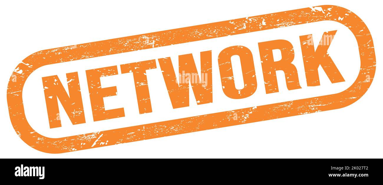 NETWORK, text on orange rectangle stamp sign Stock Photo - Alamy