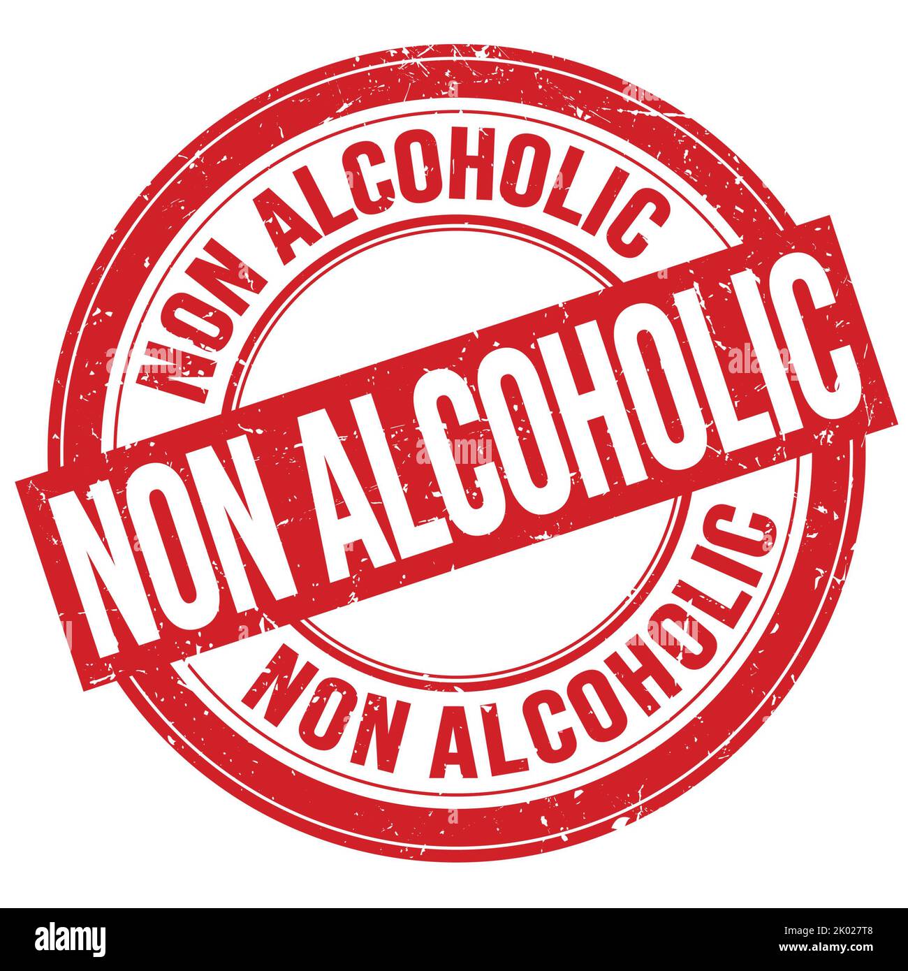 NON ALCOHOLIC text written on red round grungy stamp sign Stock Photo ...