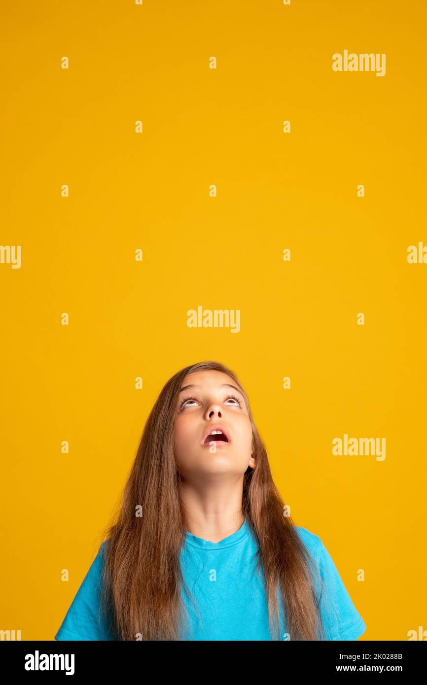 amazed kid special offer dream opportunity wow Stock Photo - Alamy