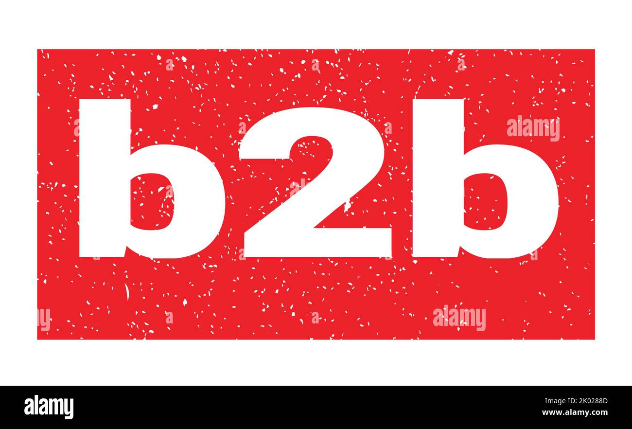 b2b text written on red grungy stamp sign Stock Photo - Alamy