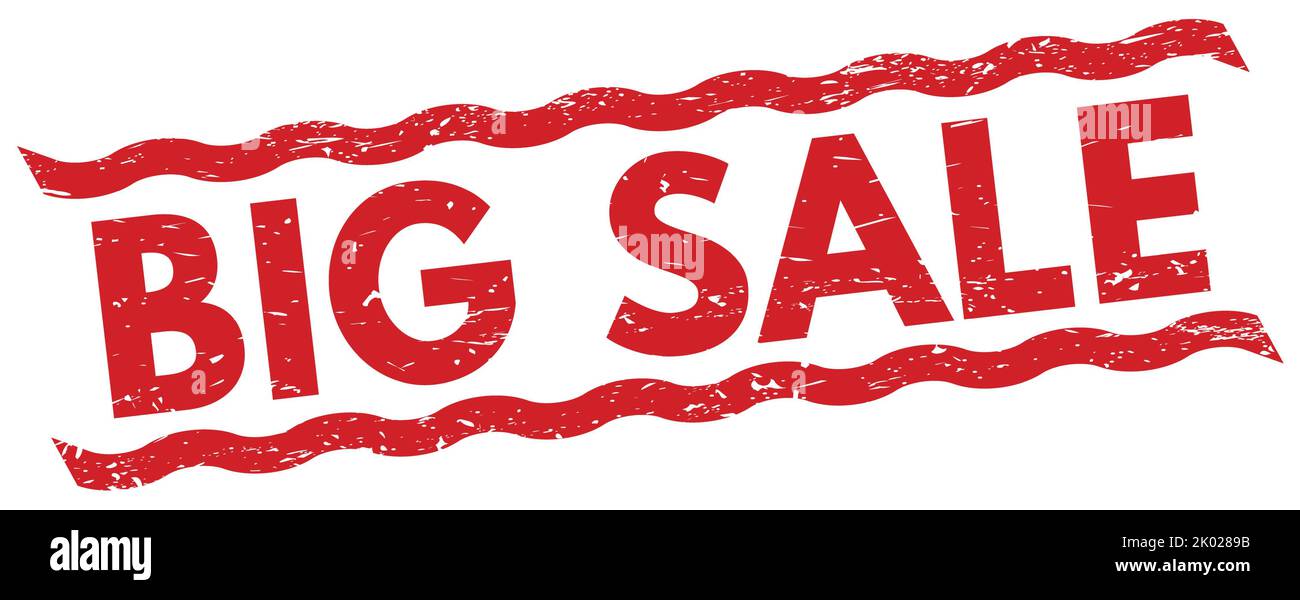 BIG SALE text written on red lines stamp sign Stock Photo - Alamy