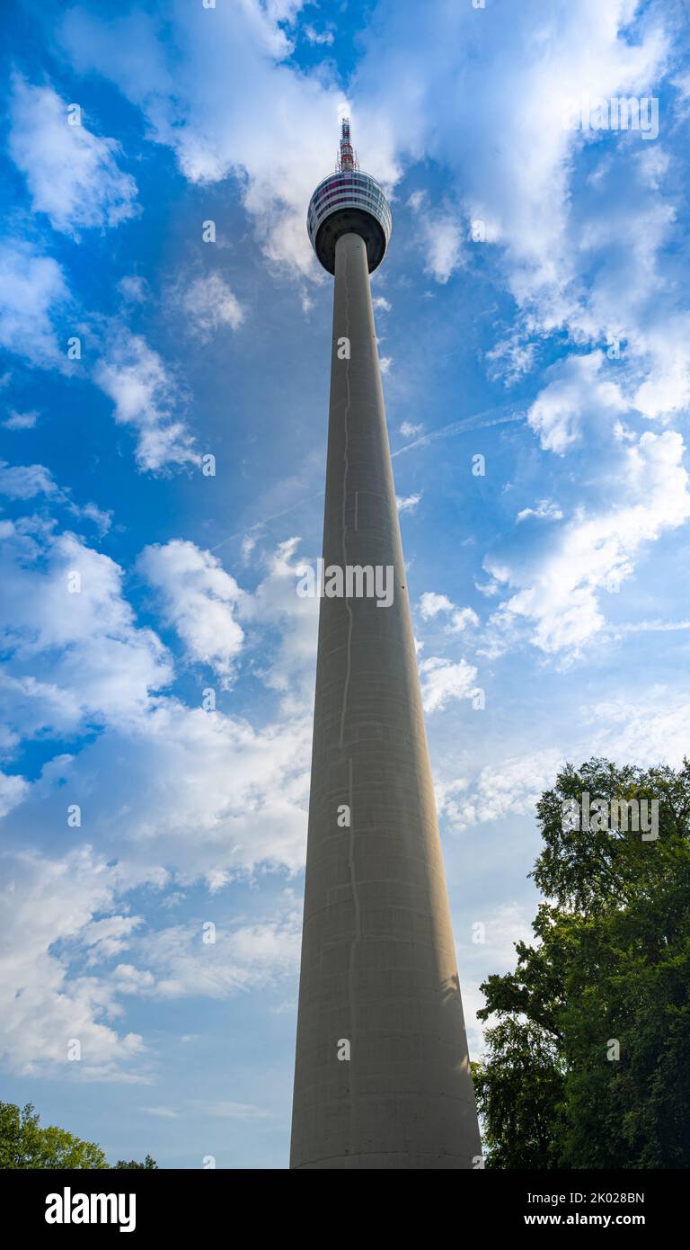 TV Tower Building (216.6 meters high) in Stuttgart, Germany. Baden ...