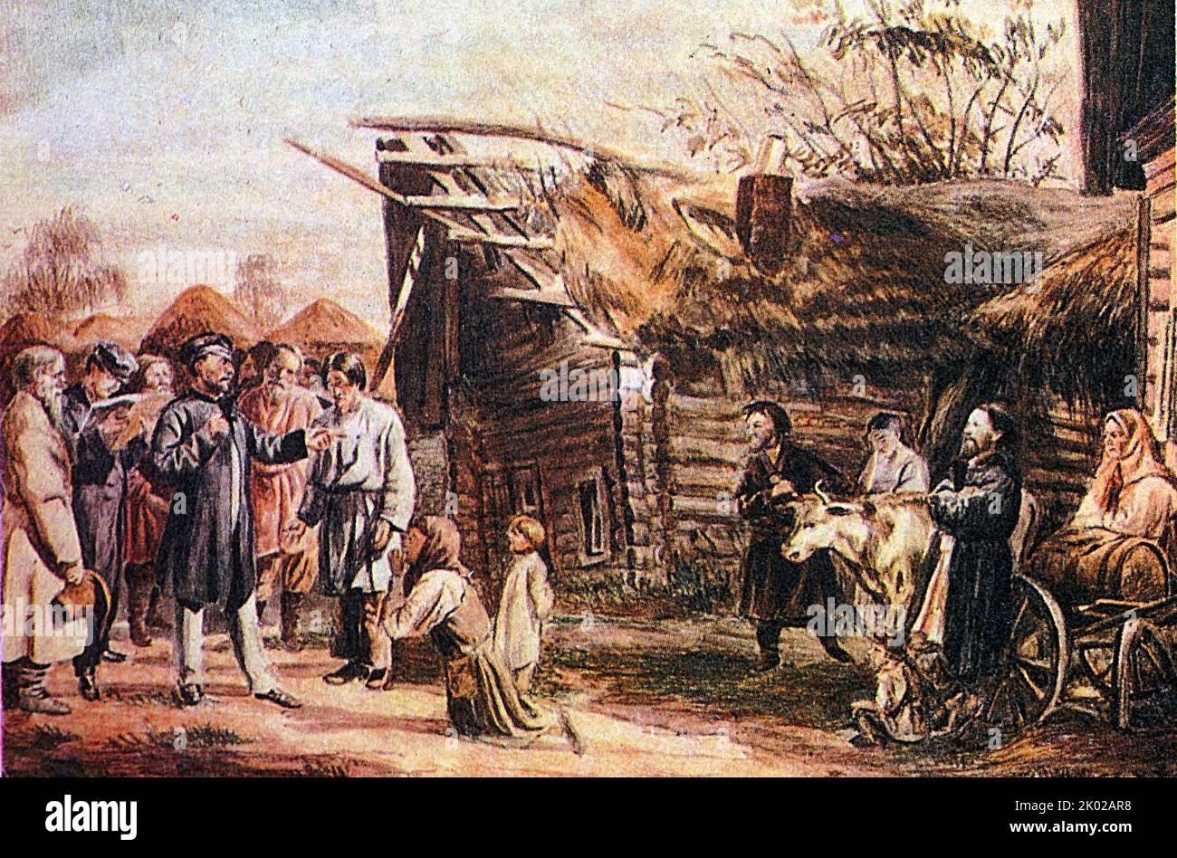The last cow for debts. By Vasili Vladimirovich Pukirev (1832 - 1890 ...