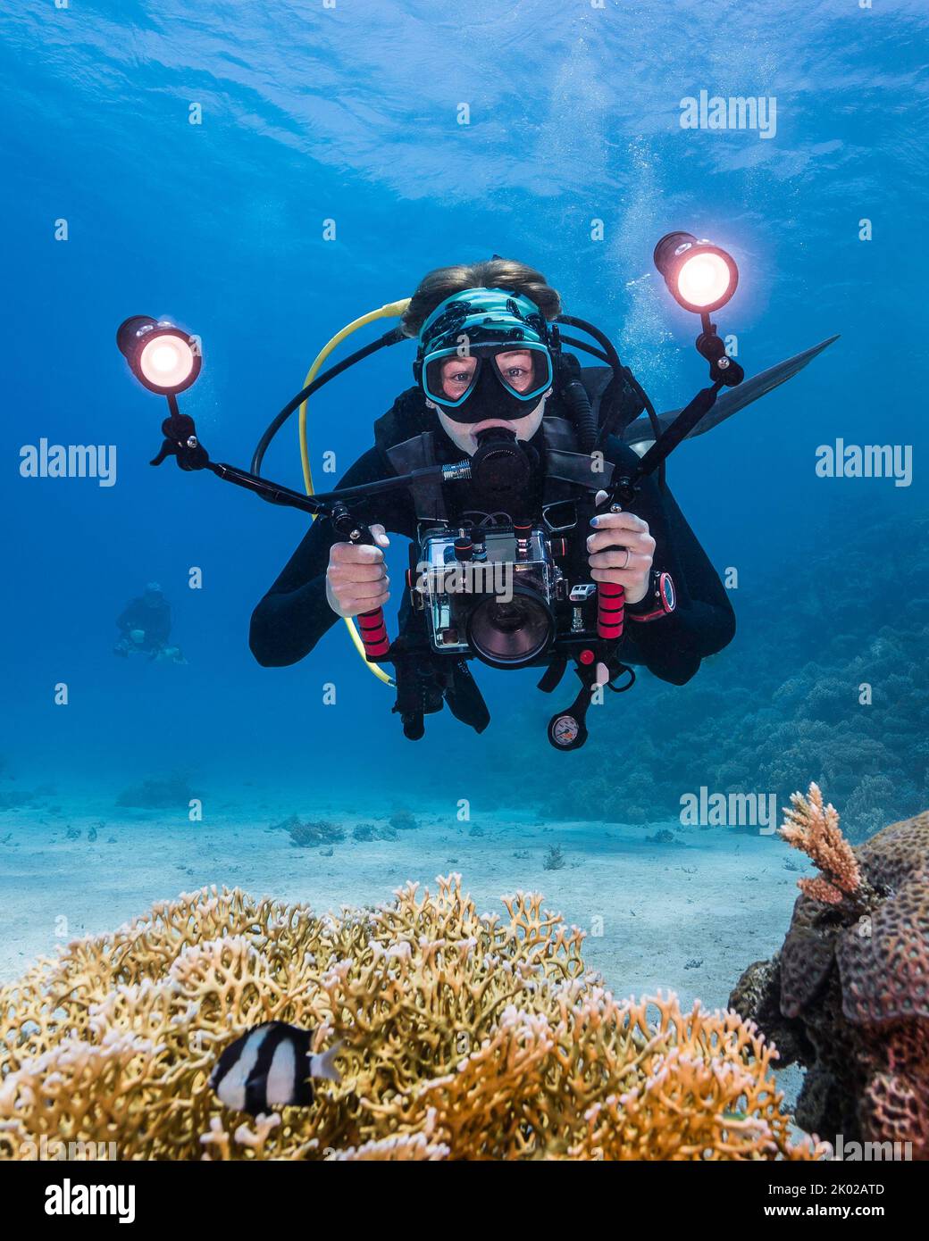 Female scuba diver underwater camera hi-res stock photography and ...