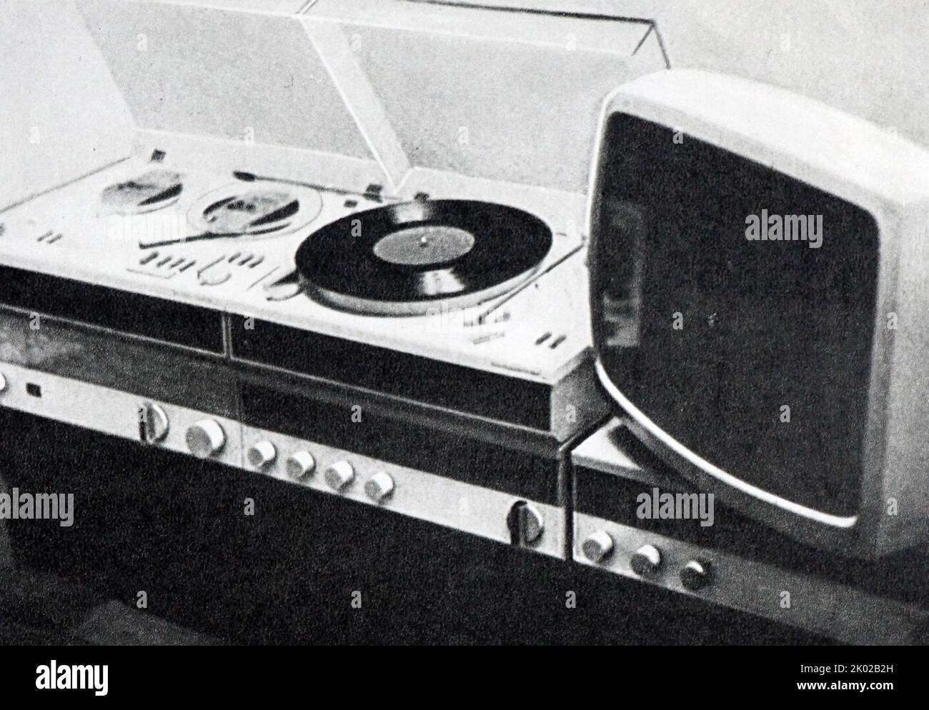 electronic consumer goods such as television and record player on sale ...