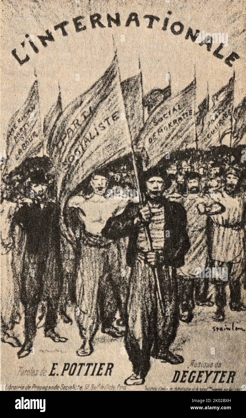 Cover of the first edition of the Internationale anthem. "The ...