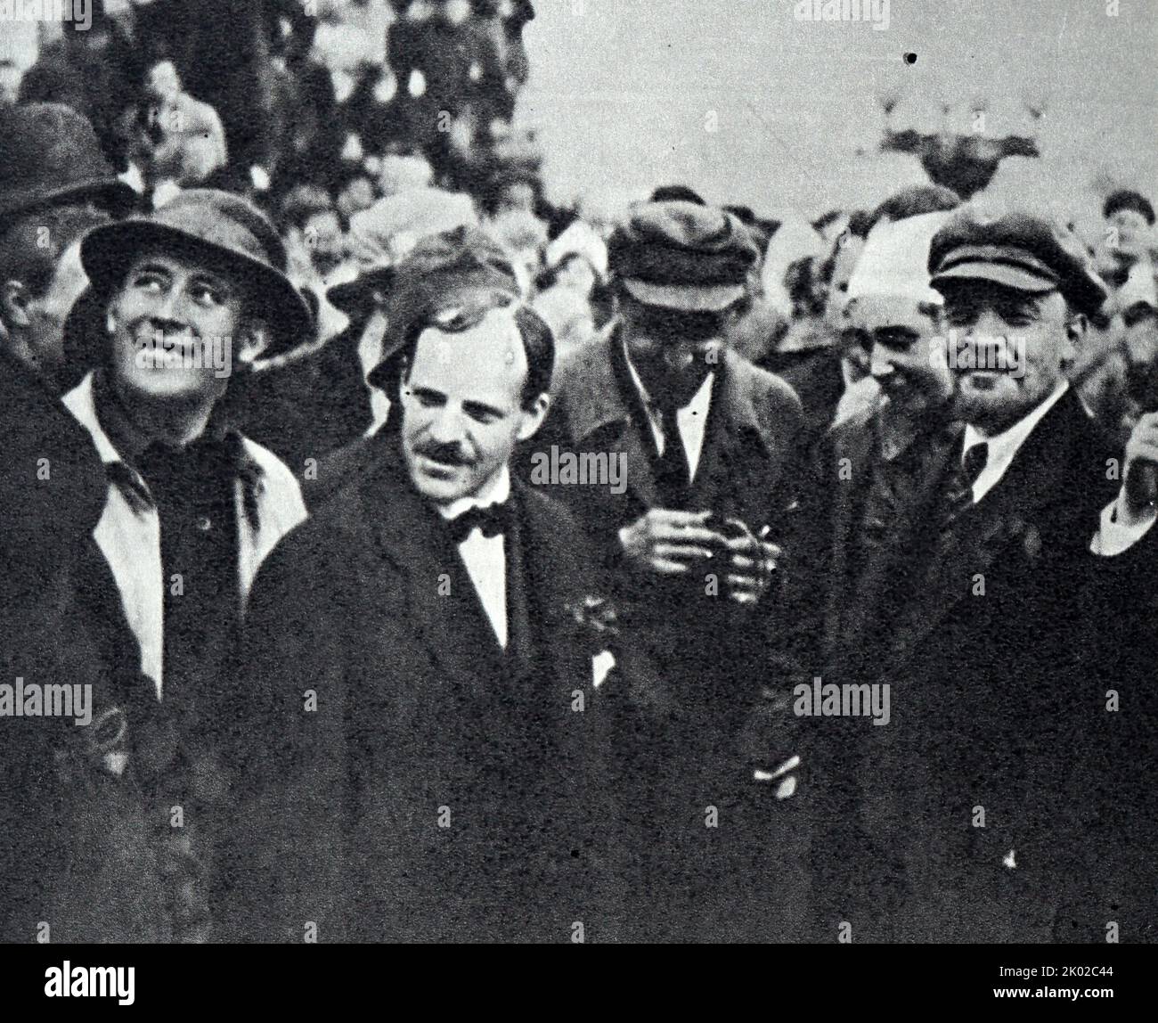 Vladimir Lenin on the laying of the monument Liberated Labour on the ...