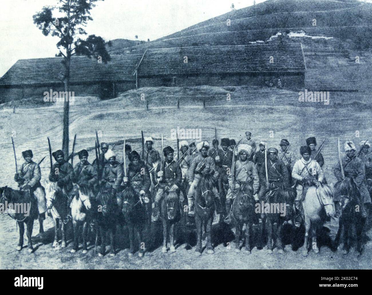 Kudrinski Regiments group of partisans at the Berezovka station. Far ...