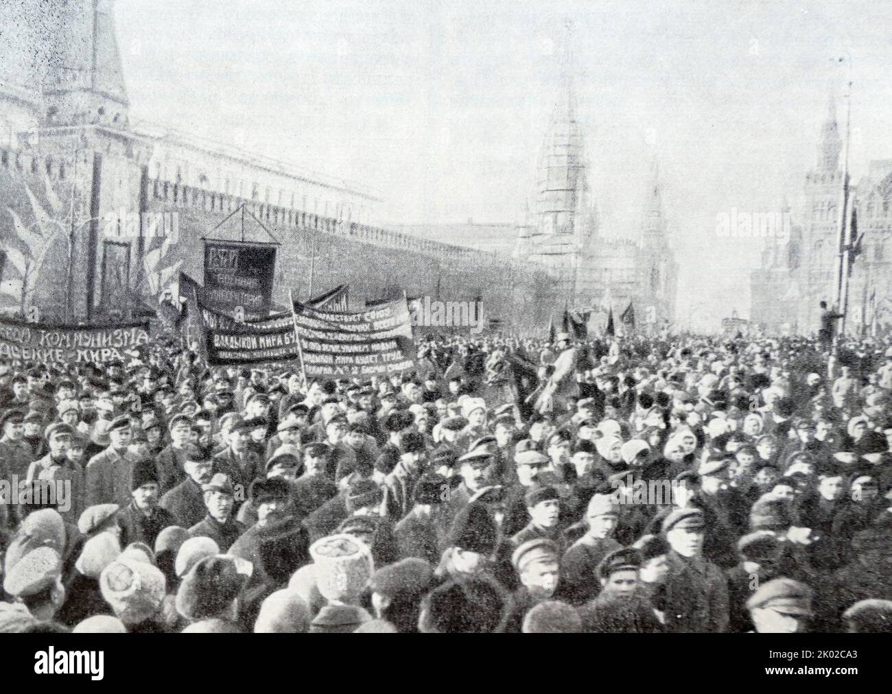 First of May Workers Demonstration at the Red Square, Moscow. 1920 ...