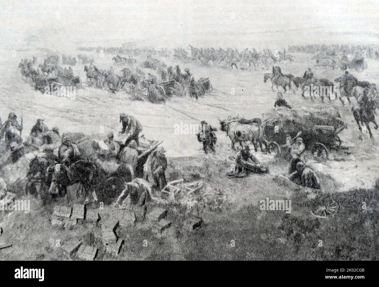 Red Army moving through Sivash. (Painting by B. Ioganson and V. Kraynov ...