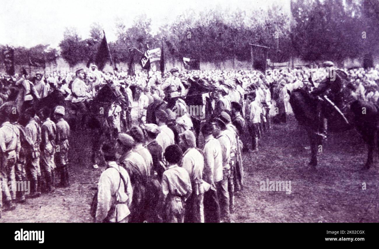 Meeting of the 22nd division units after defeating Wrangles troops at ...