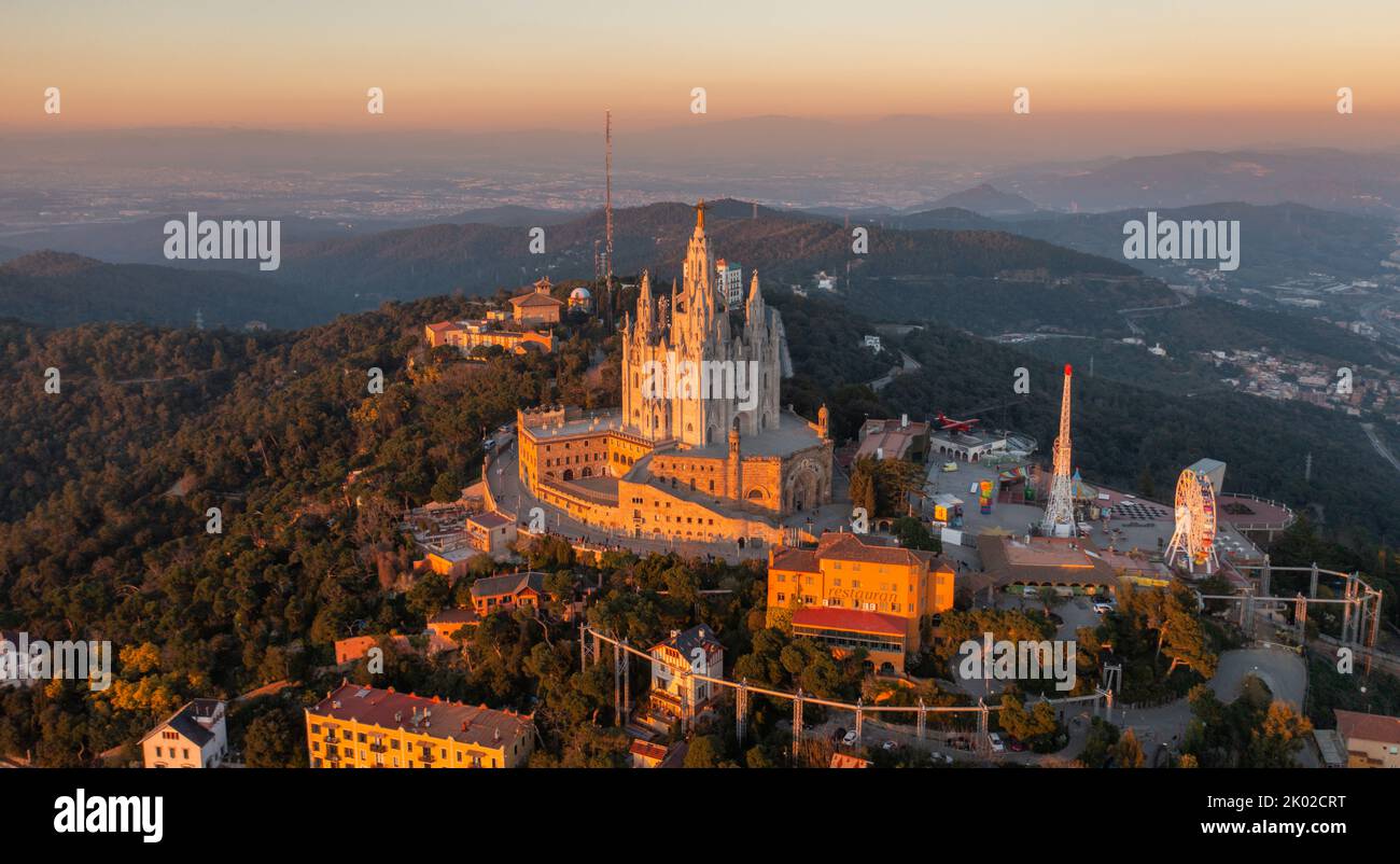 Drone shot barcelona cityscape skyline hi-res stock photography and ...