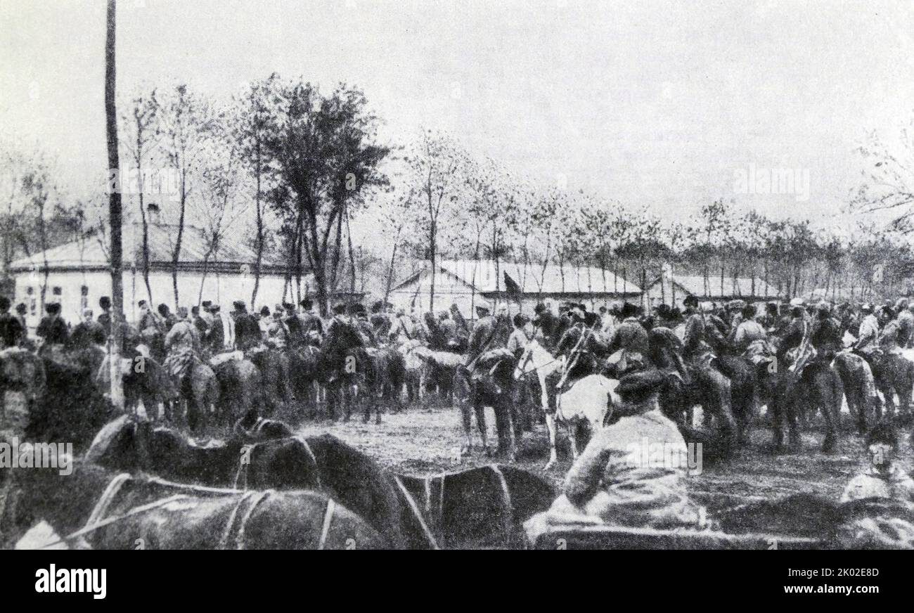 The equestrian corps of S. M. Budyonny near Voronezh, during the ...