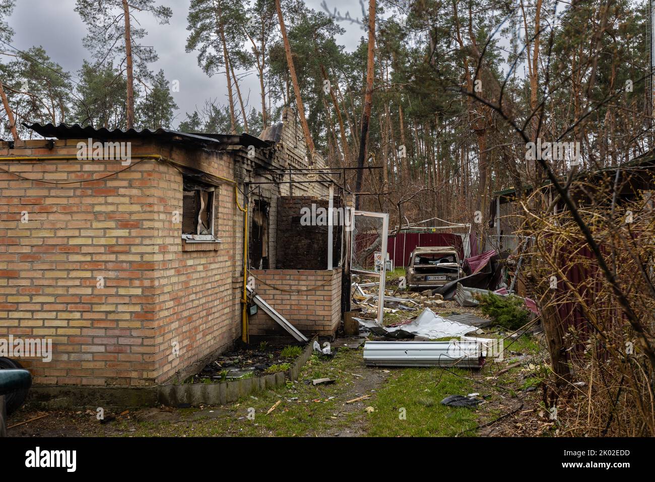 Irpin, Kyev region Ukraine - 09.04.2022: Cities of Ukraine after the ...