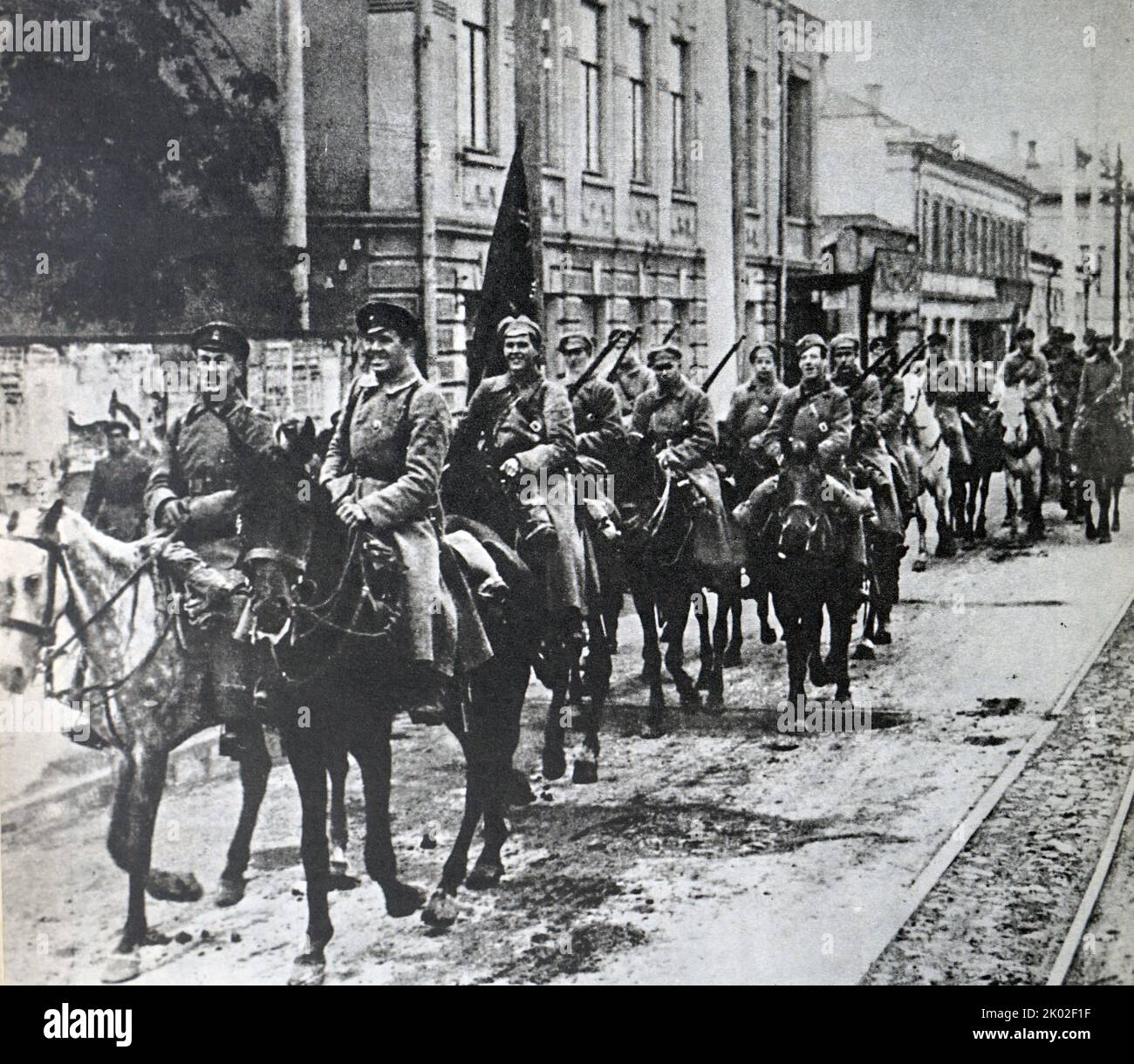 The entry of the Red Army units into the city of Kazan. 1918 Stock ...