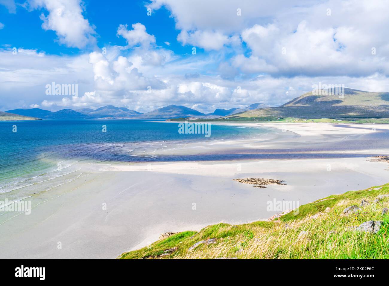 Luskentyre Sands beach on the Isle of Harris, Scotland, UK Stock Photo ...