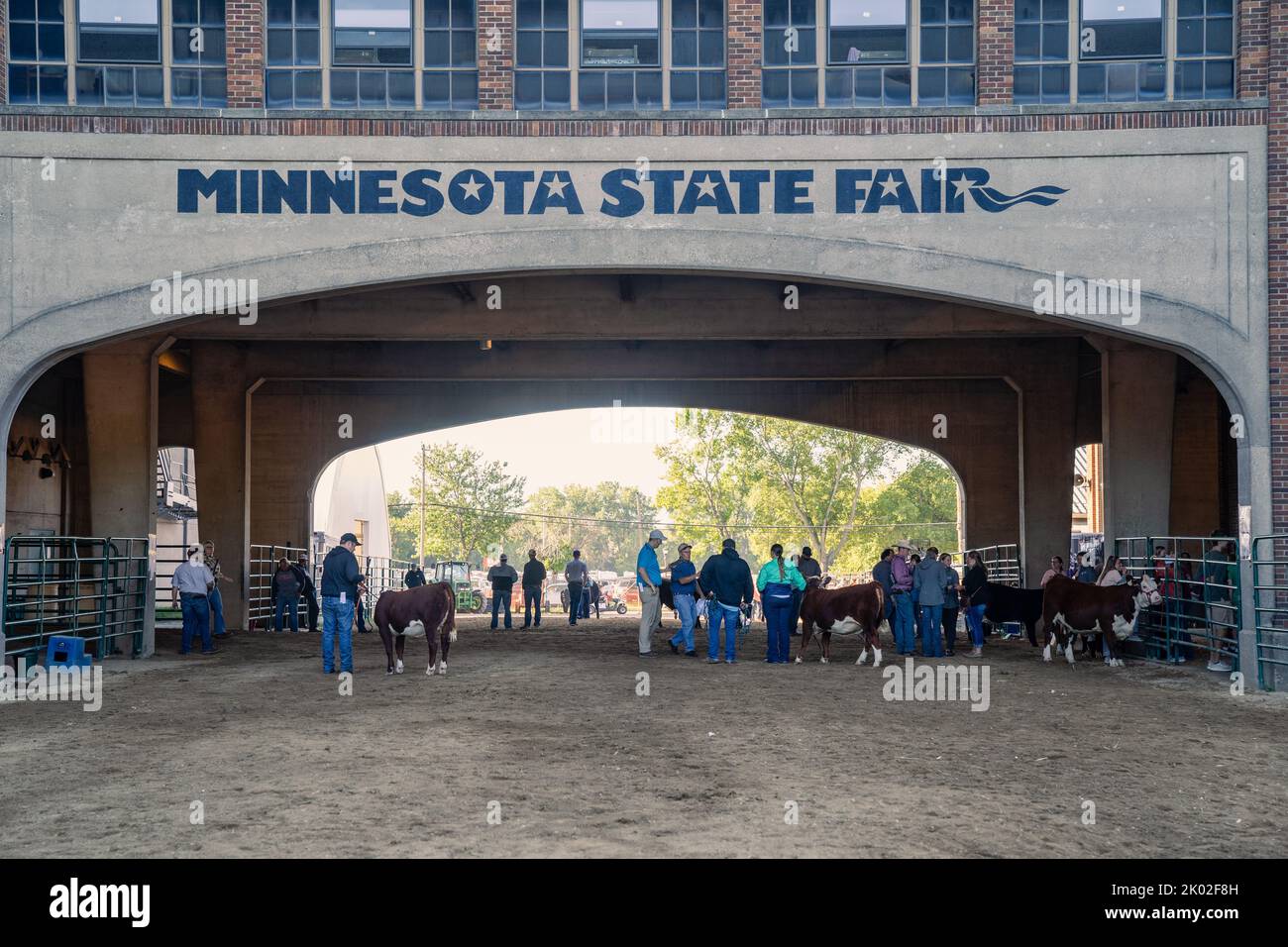 St. Paul, Minnesota - September 3, 2022: Participants prepare to show ...
