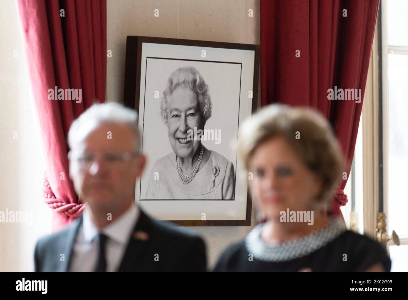 Paris, France. 09th Sep, 2022. Menna Rawlings and her husband, in the ...