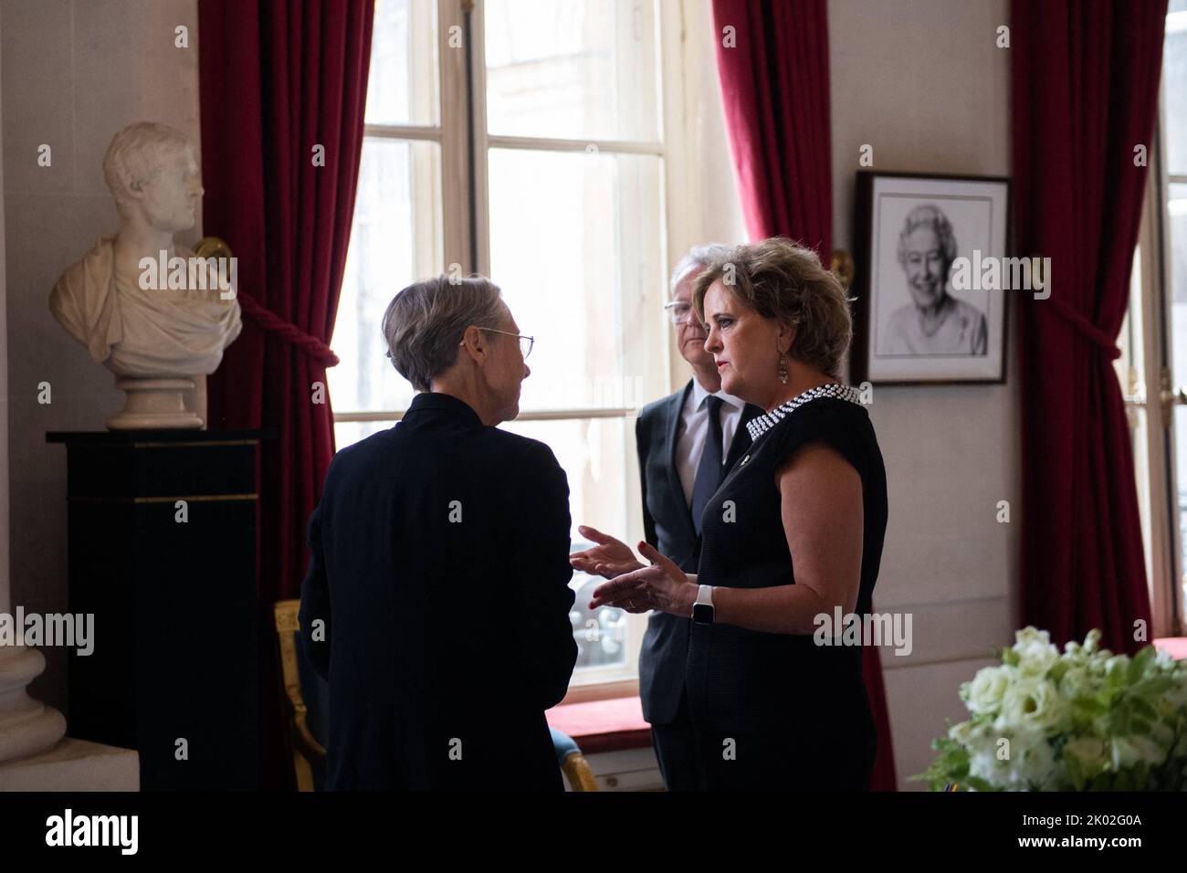 Paris, France. 09th Sep, 2022. Menna Rawlings and her husband. After ...