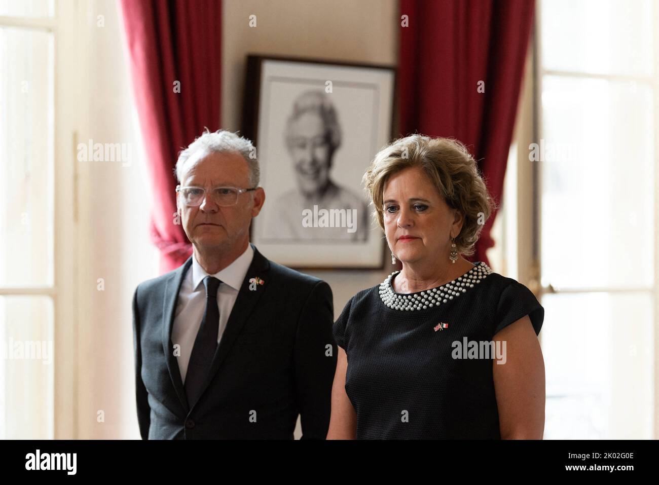 Paris, France. 09th Sep, 2022. Menna Rawlings and her husband, in the ...