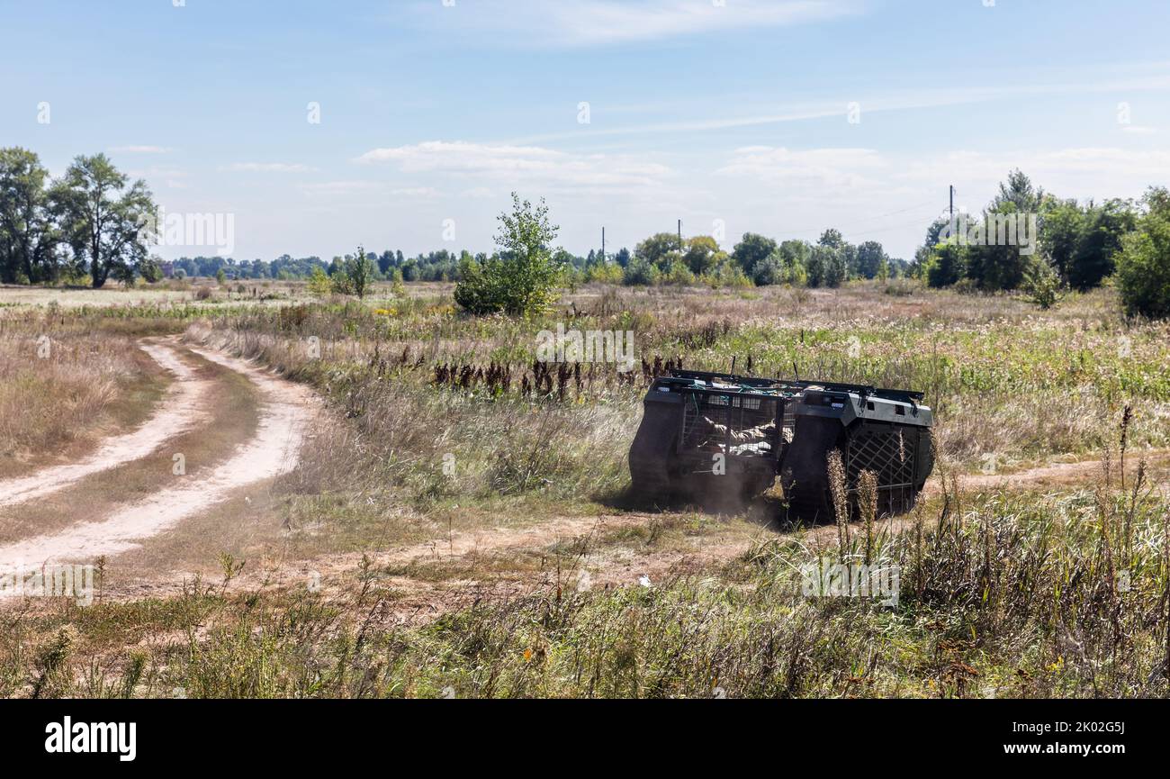 KYIV REG., UKRAINE - Sep. 08, 2022: Field tests of THeMIS multi-purpose ...
