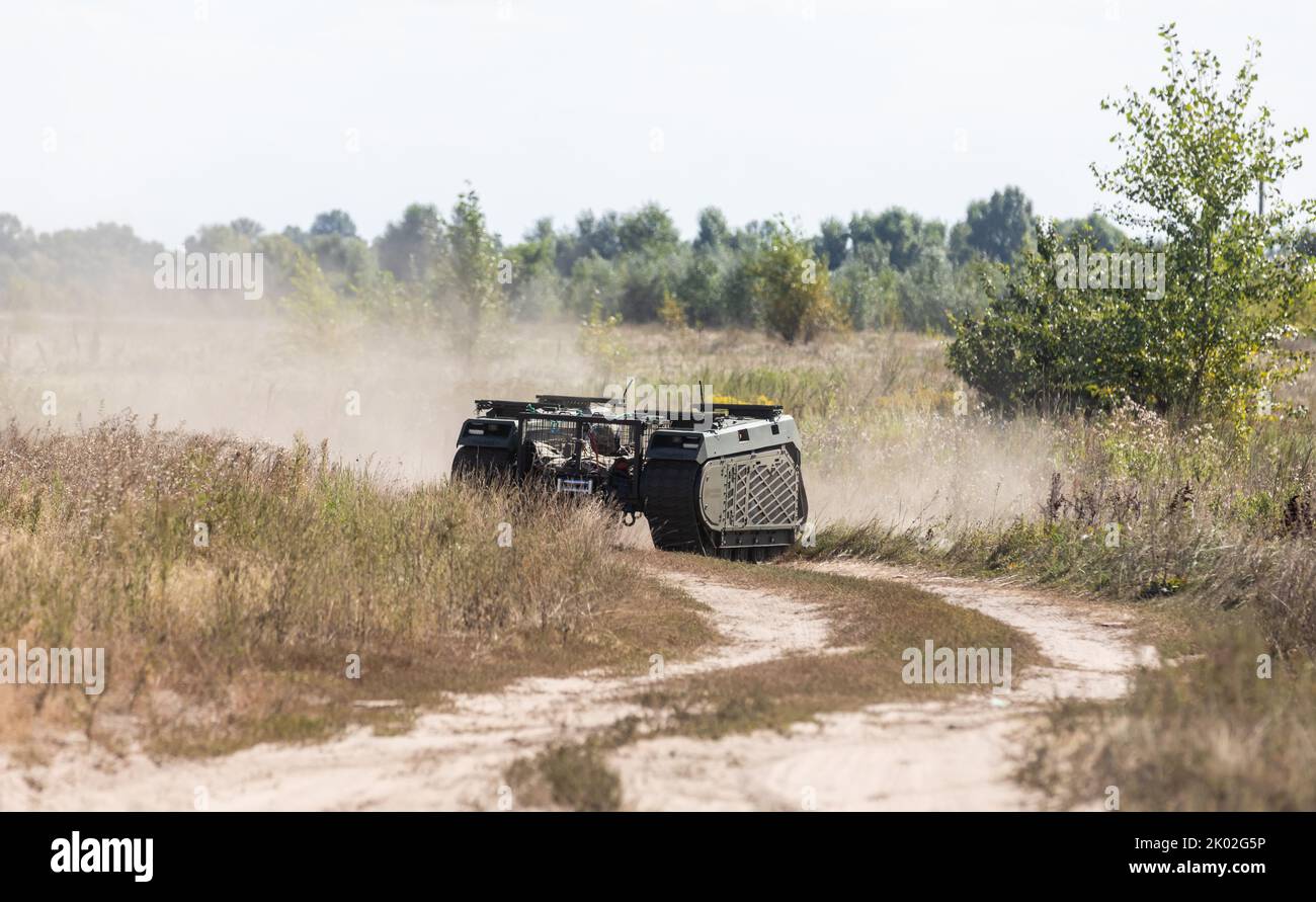 KYIV REG., UKRAINE - Sep. 08, 2022: Field tests of THeMIS multi-purpose ...