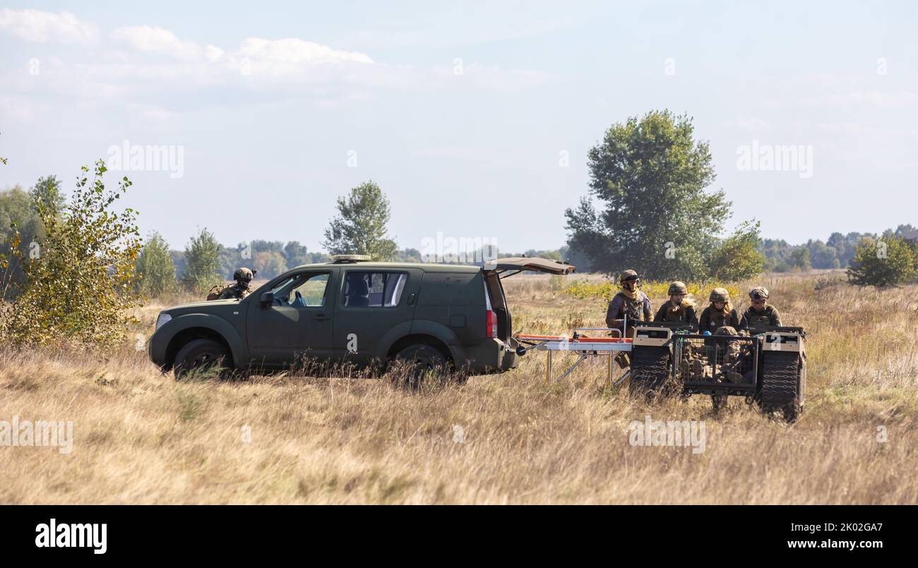 KYIV REG., UKRAINE - Sep. 08, 2022: Field tests of THeMIS multi-purpose ...