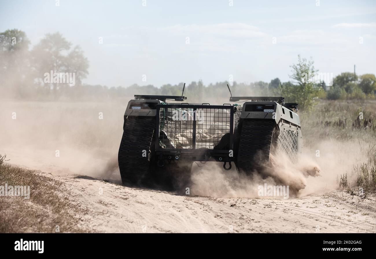 KYIV REG., UKRAINE - Sep. 08, 2022: Field tests of THeMIS multi-purpose ...