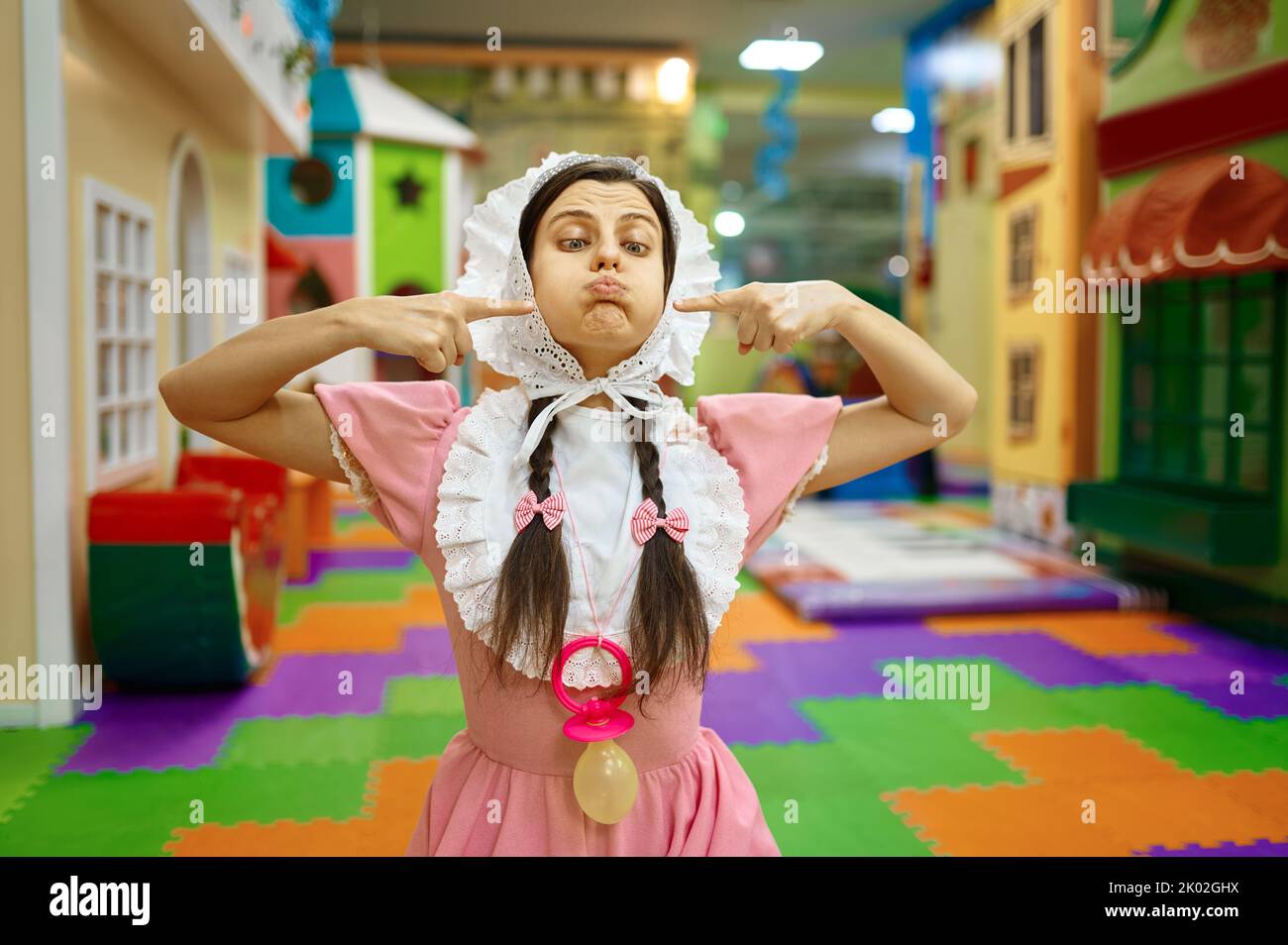 Woman puffing cheeks hi-res stock photography and images - Alamy