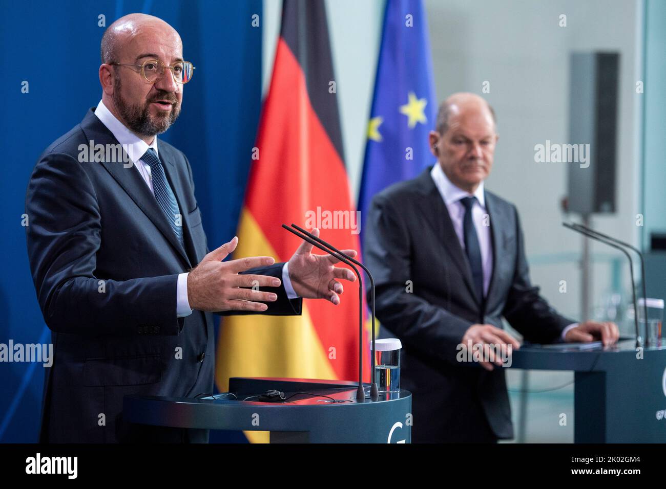 Berlin, Germany. 09th Sep, 2022. Charles Michel (l), EU Council ...