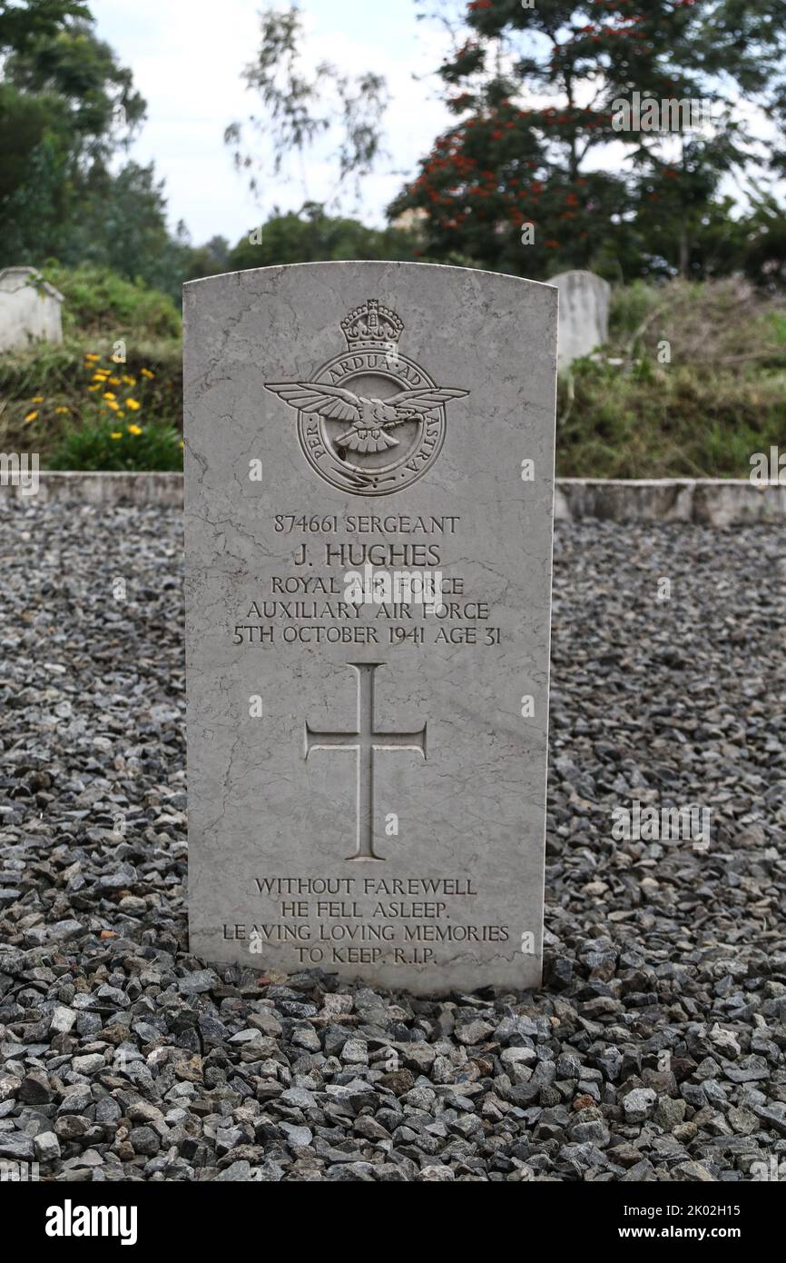 A view of a gravestone at The Commonwealth War Graves for World War I ...