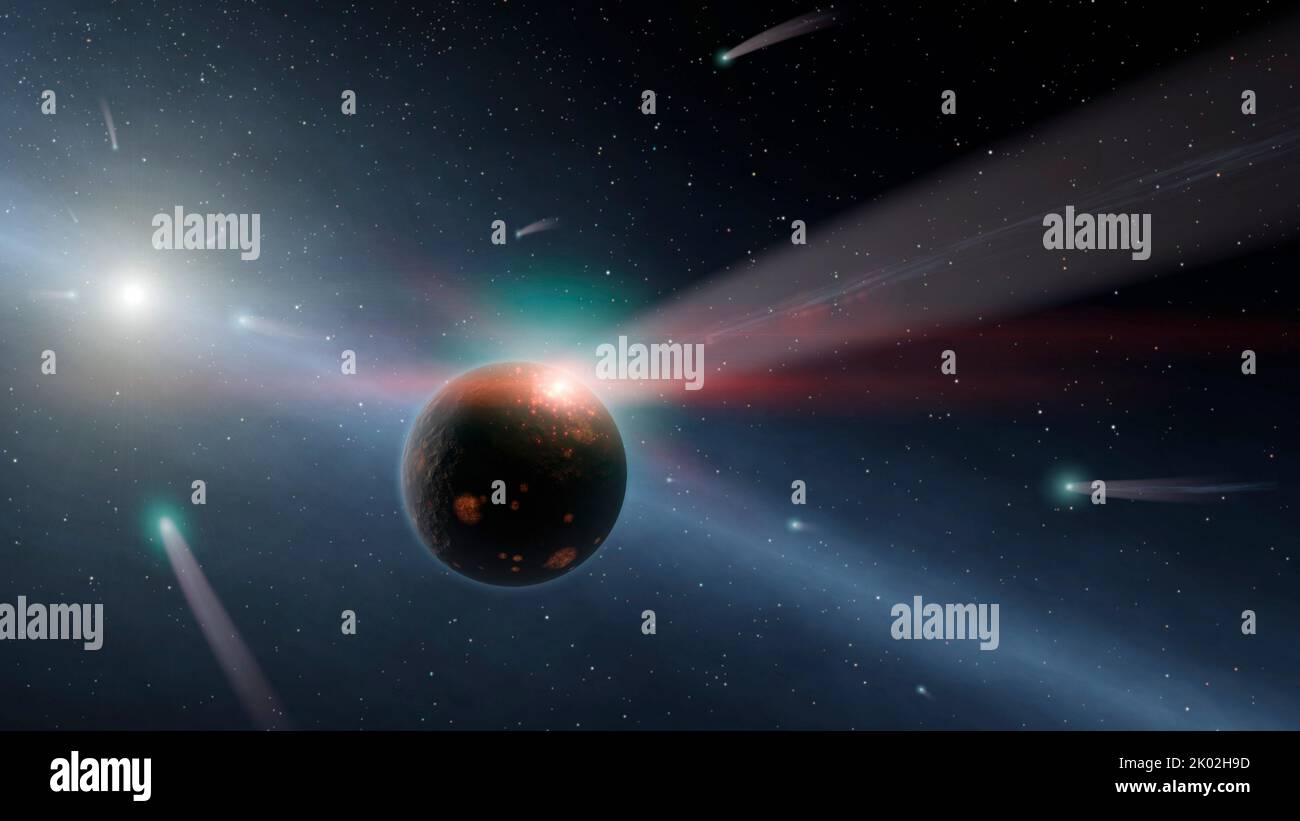 Comet stars rendering Stock Photo - Alamy