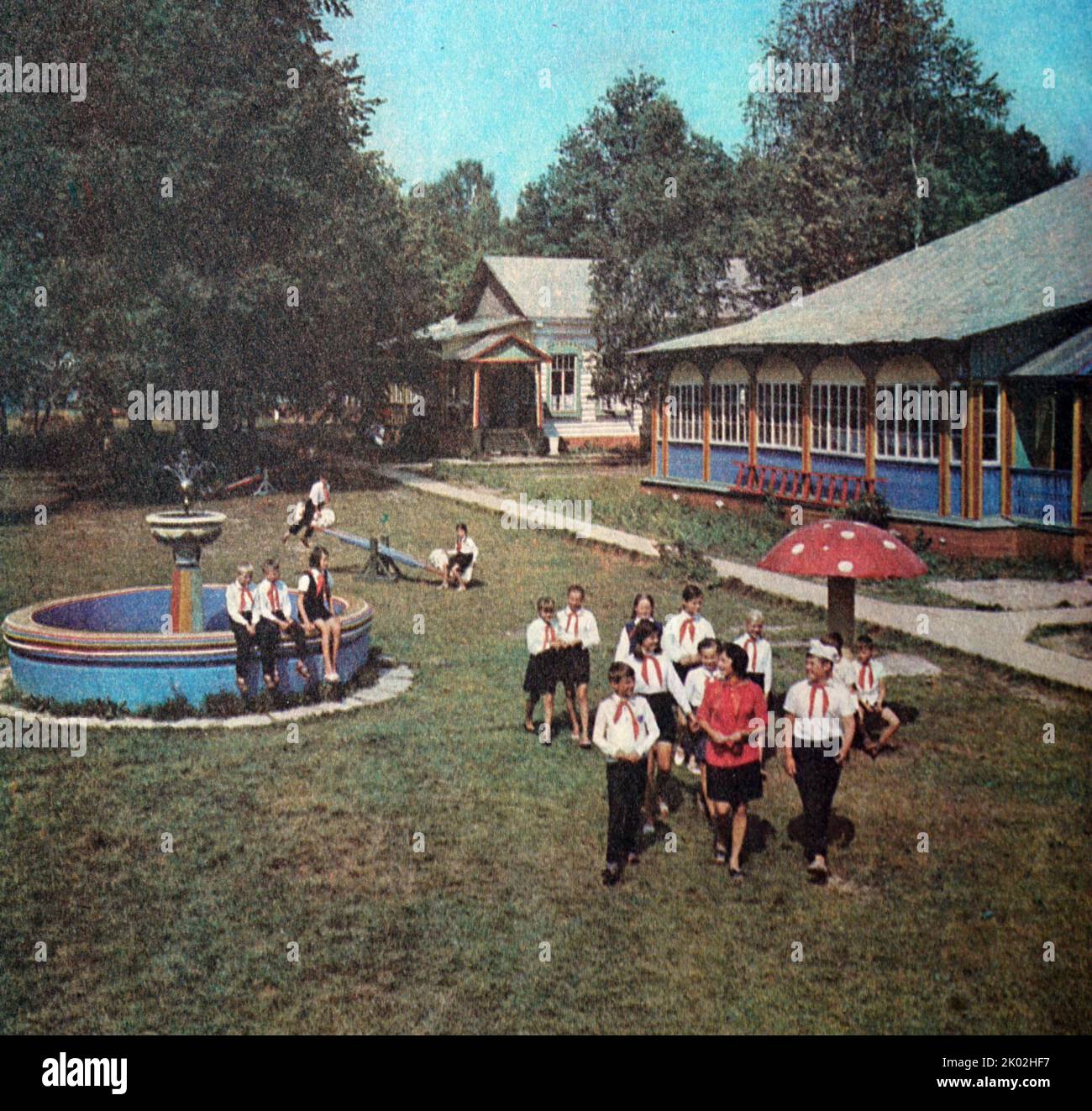 Soviet Pioneer Youth summer camp. 1970 Stock Photo - Alamy