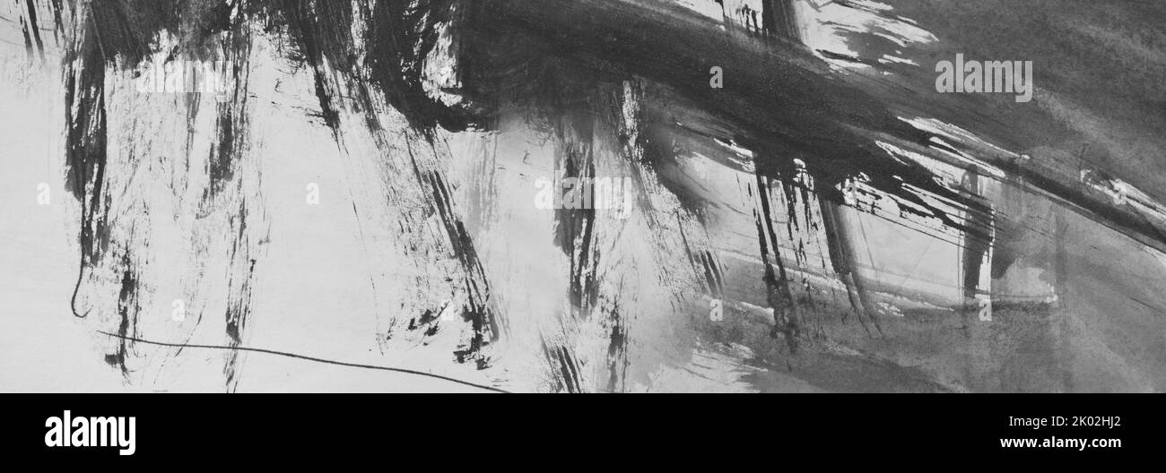 Dynamic paint brush stroke Black and White Stock Photos & Images - Alamy