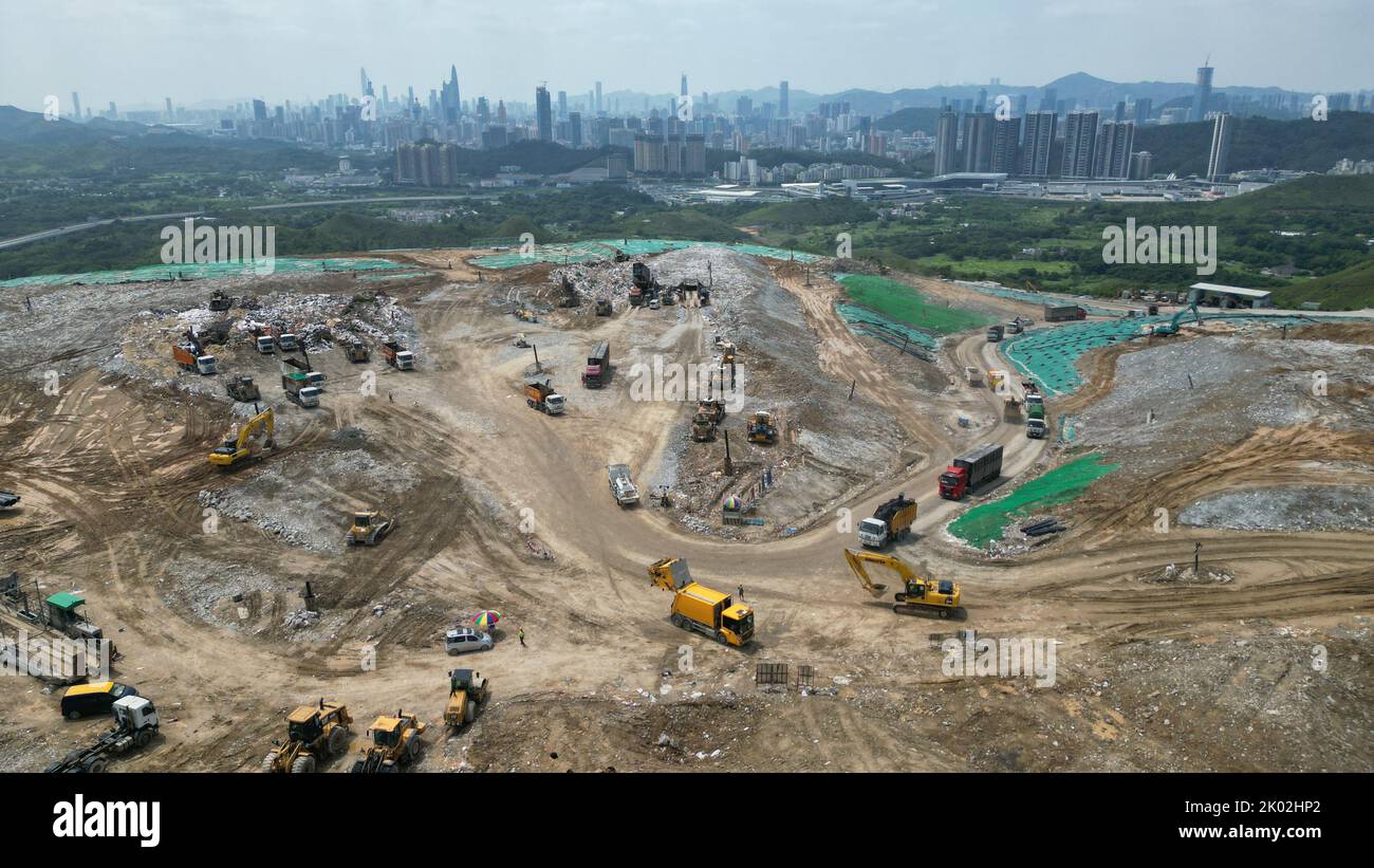 General view of North East New Territories Landfill, Photo taken from ...