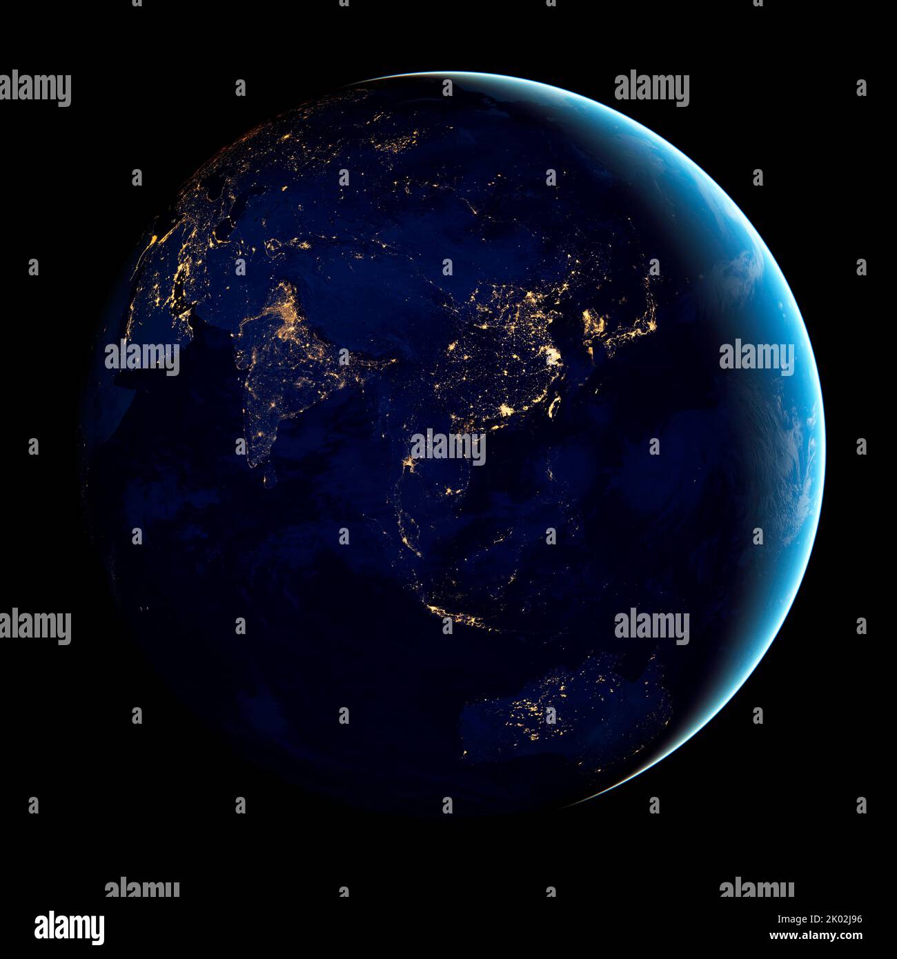 Asia night on globe hi-res stock photography and images - Alamy