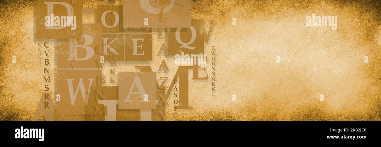 Creative and modern background with letters Stock Photo - Alamy