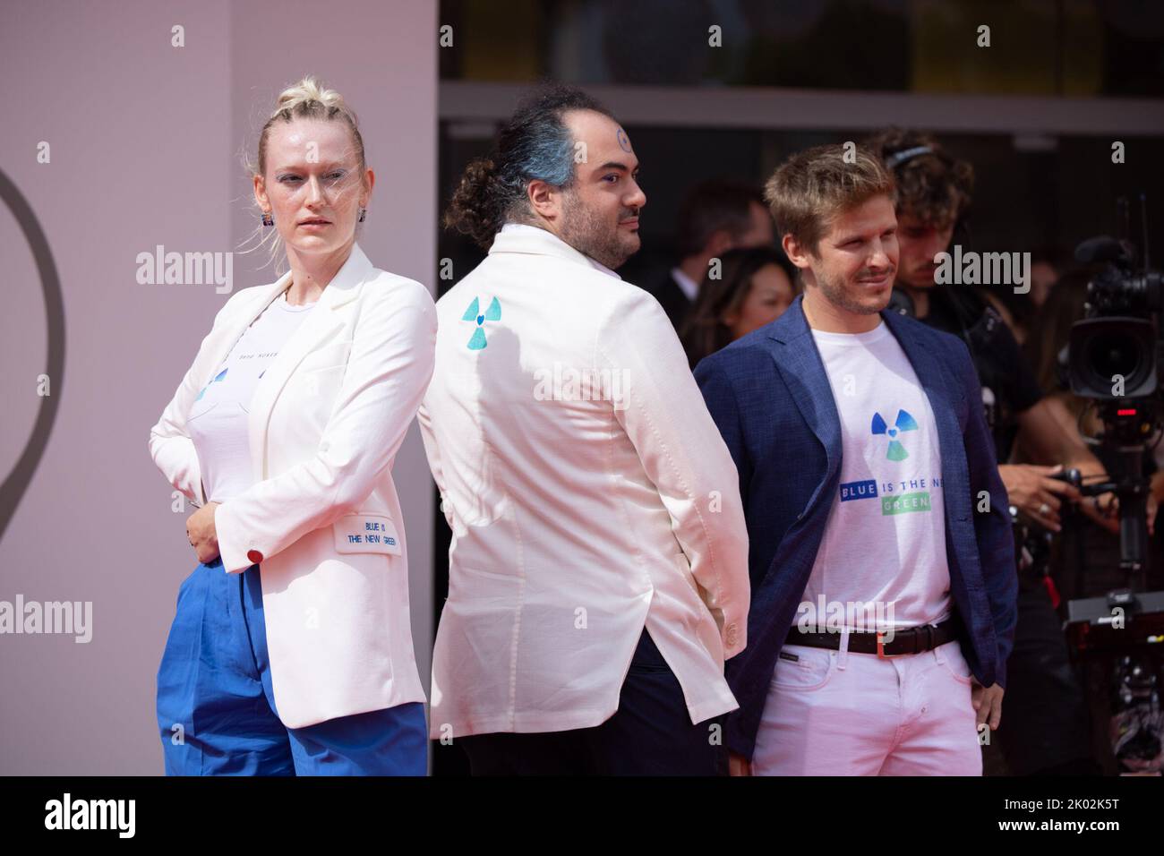 Activists from "Blue is The New Green" movement attend the "Nuclear ...